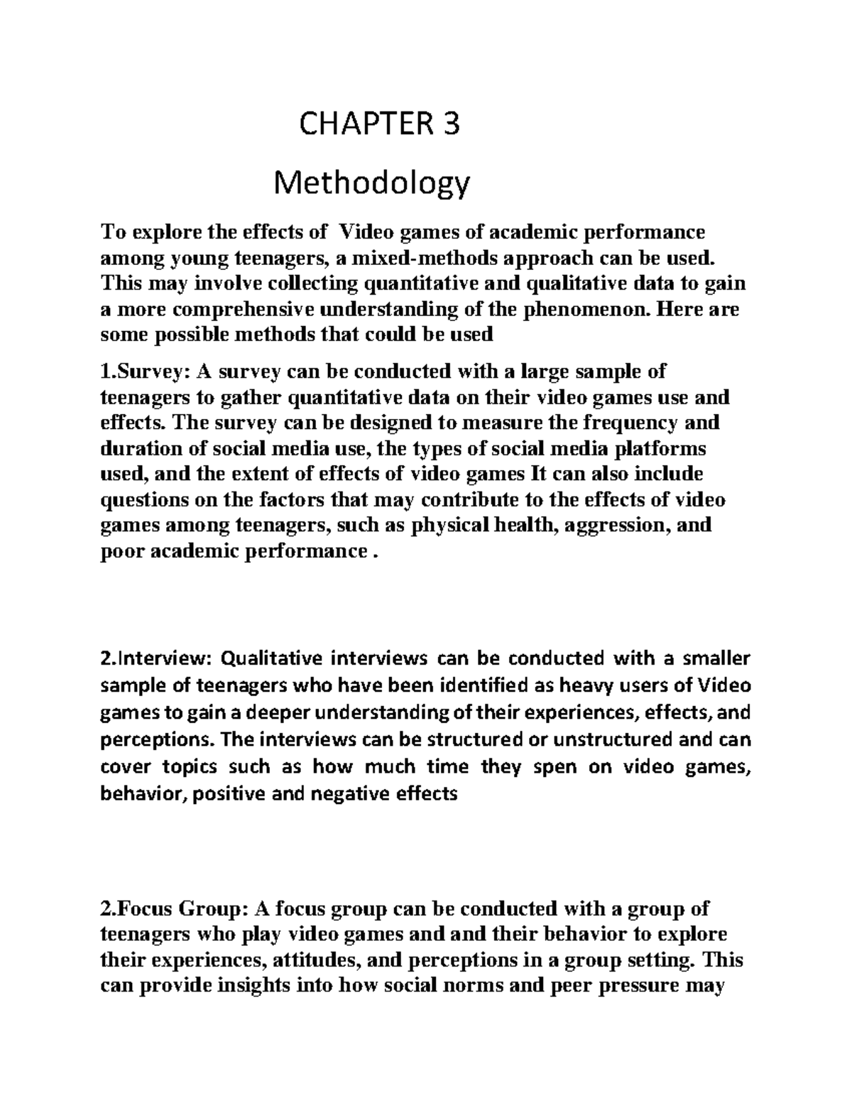 Chapter 3-4 AEL JARY M. Verano - CHAPTER 3 Methodology To explore the ...