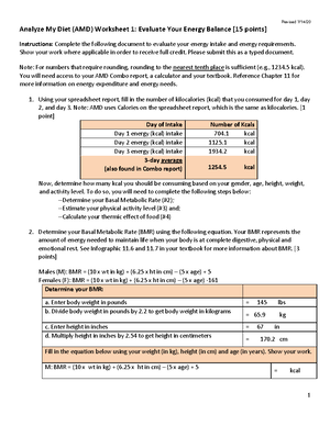 AMD 2 protein vitamins minerals - AMD Worksheet 2: Evaluate Your ...