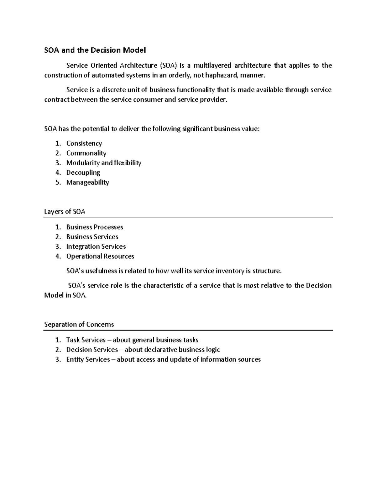 SOA and the Decision Model - SOA and the Decision Model Service ...