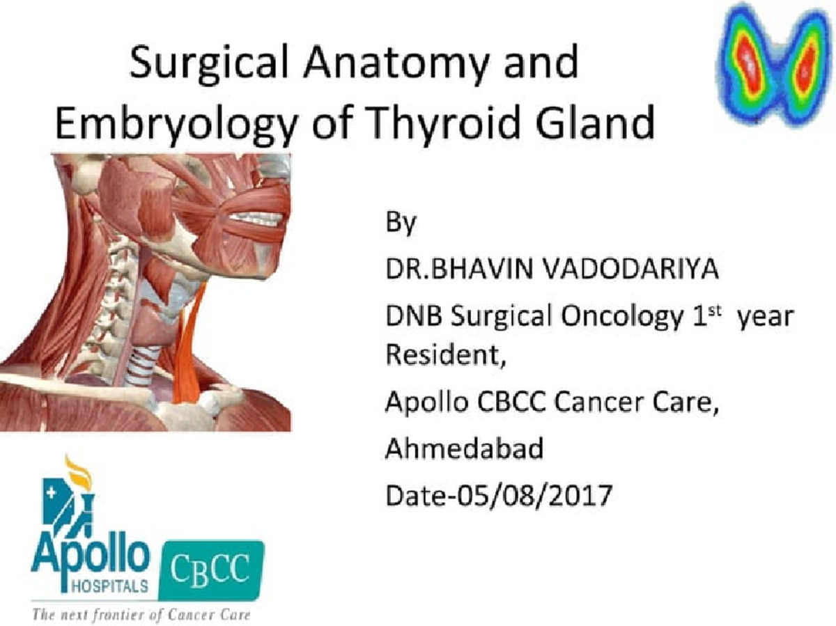 Clinical anatomy of thyroid gland - Medicine - Thesis - Studocu