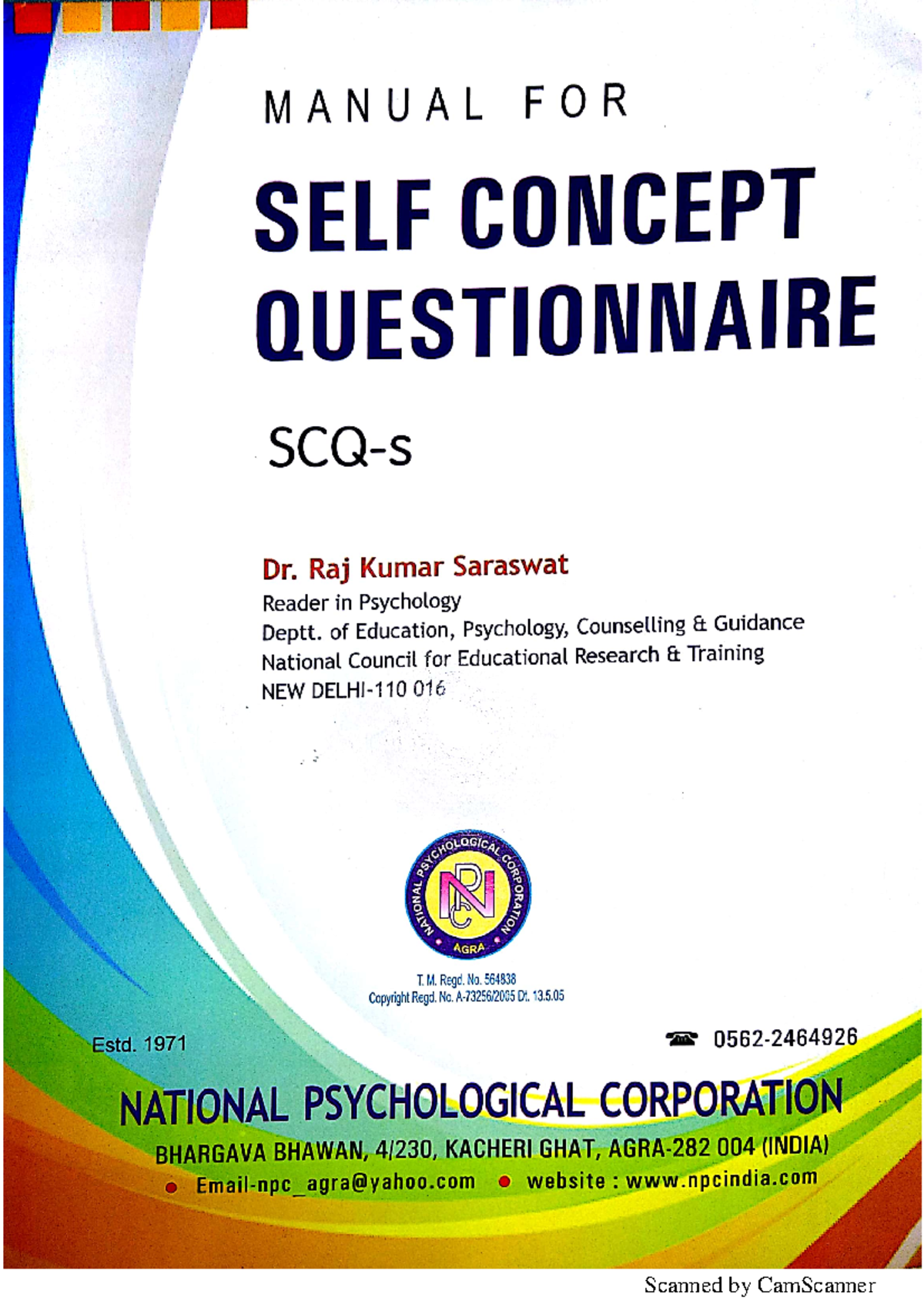 SCQ Manual - Smita Nirgudkar, Sucharita Gadre, Rashmi Garde, Sujala ...