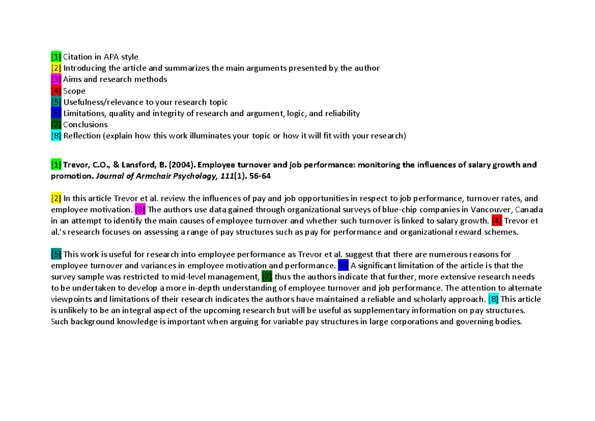 TR2 LTSE Example Annotated Bibliography - [1] Citation in APA style [2 ...