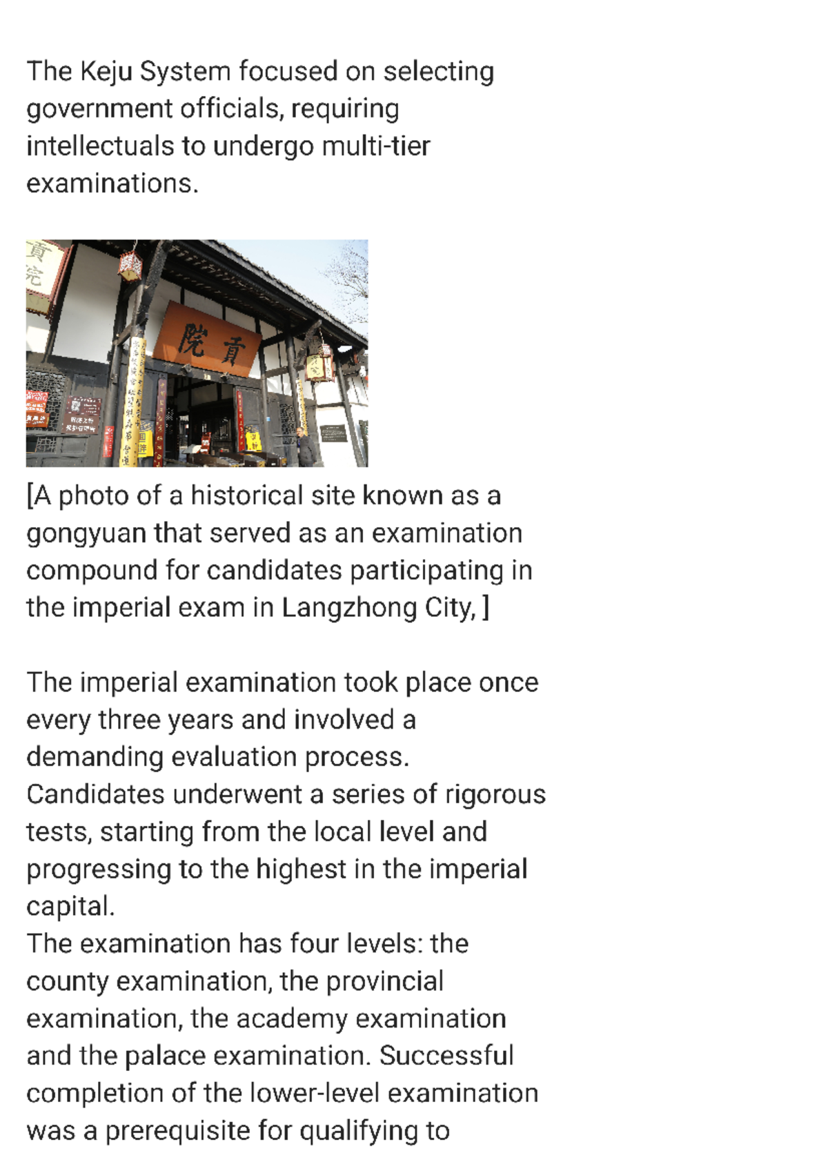 Notes 241115 114521 - The Keju System focused on selecting government ...