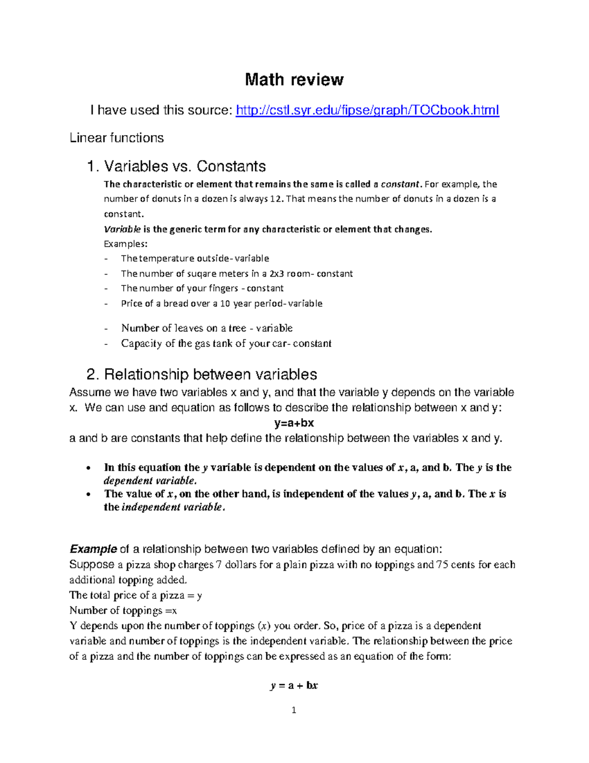Math Review Math For Econ Warning Tt Undefined Function 32 Math Review I Have Used This