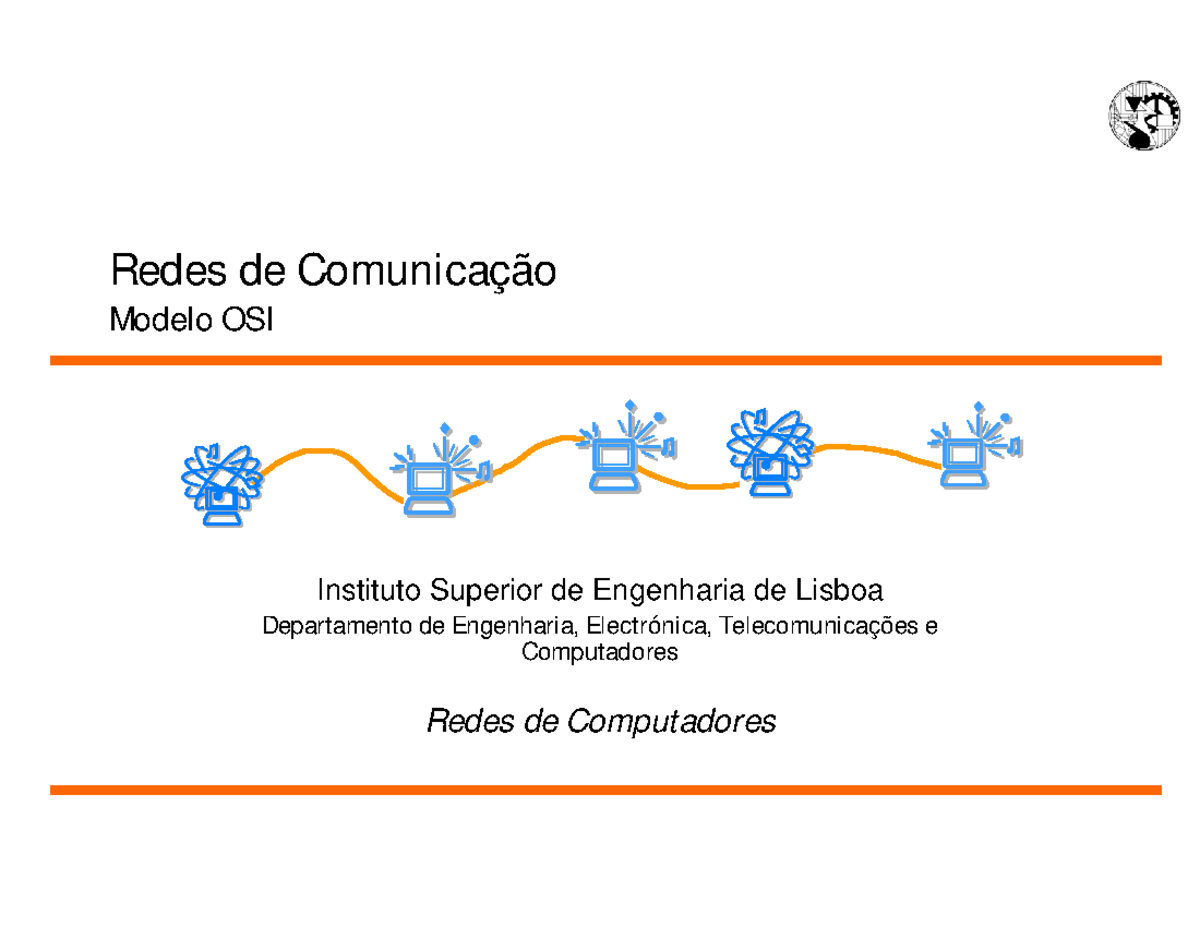 Redes de Comunicação Modelo OSI - Redes de Comunicação Modelo OSI ...