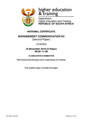 N1330 - Personnel Management N6 MEMO JUN 2019 - NATIONAL CERTIFICATE ...