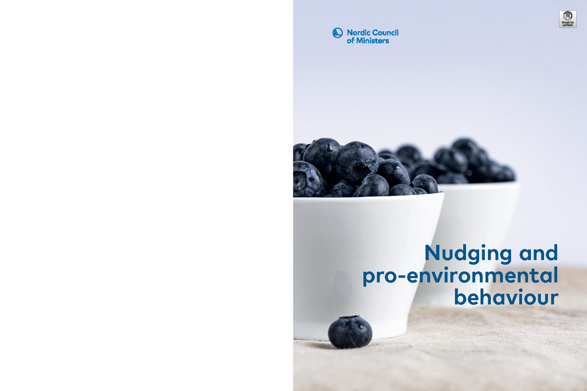 Environmental Nudge - Nudging and pro-environmental behaviour Nudging ...