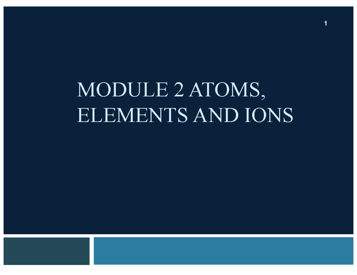 Module 2 Powerpoint - general concepts of general Chemistry - MODULE 2 ...