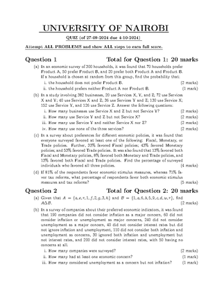 CAT 1 Topics FOR SMA 3101 - SMA 310 1 - BASIC MATHEMATICS CAT TOPICS (1 ...