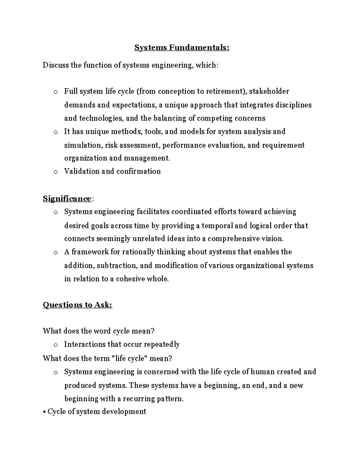 Systems Fundamentals - Systems Fundamentals: Discuss the function of ...