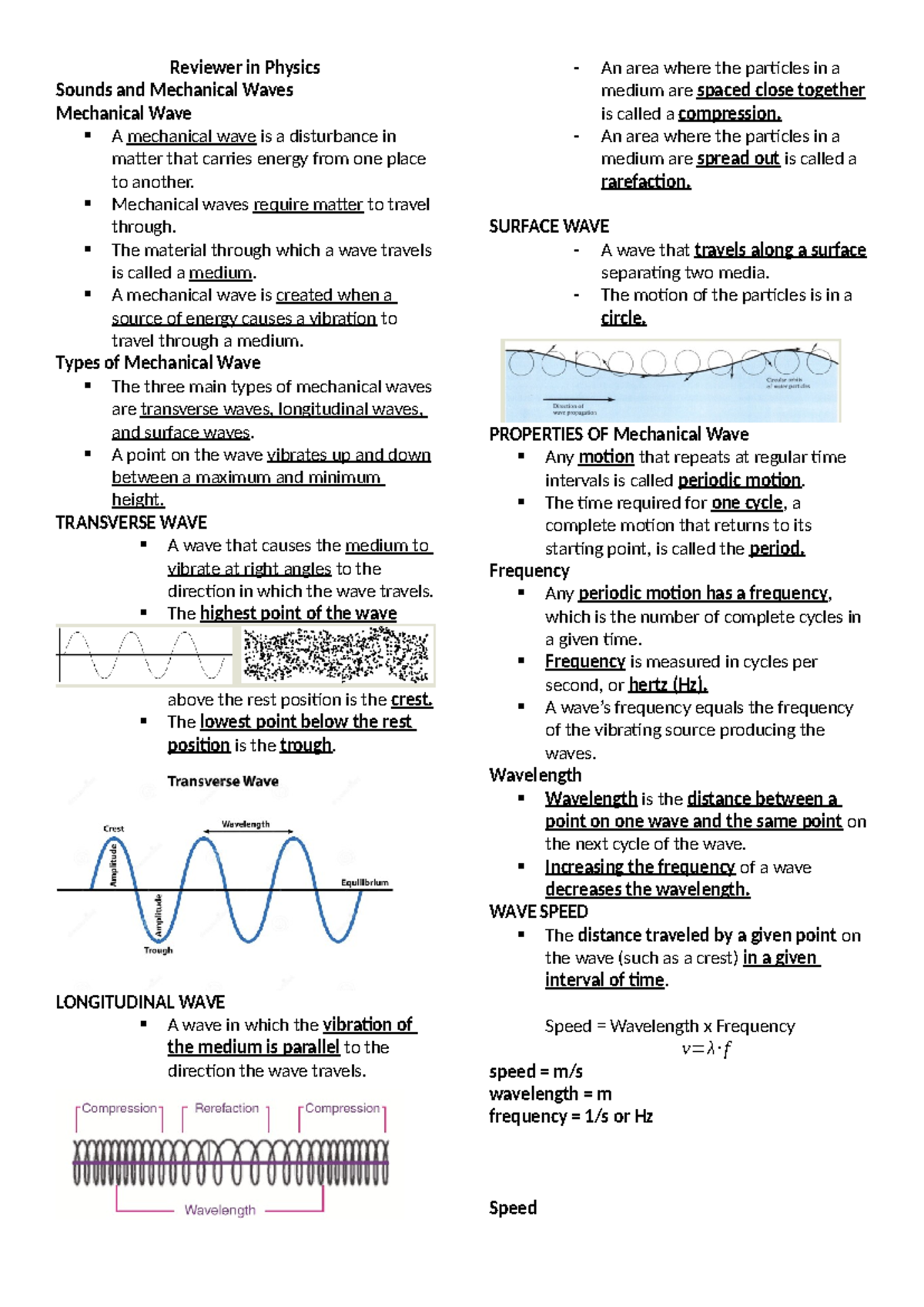 Reviewer-in-Physics - Sounds and Mechanical Waves - Reviewer in Physics ...
