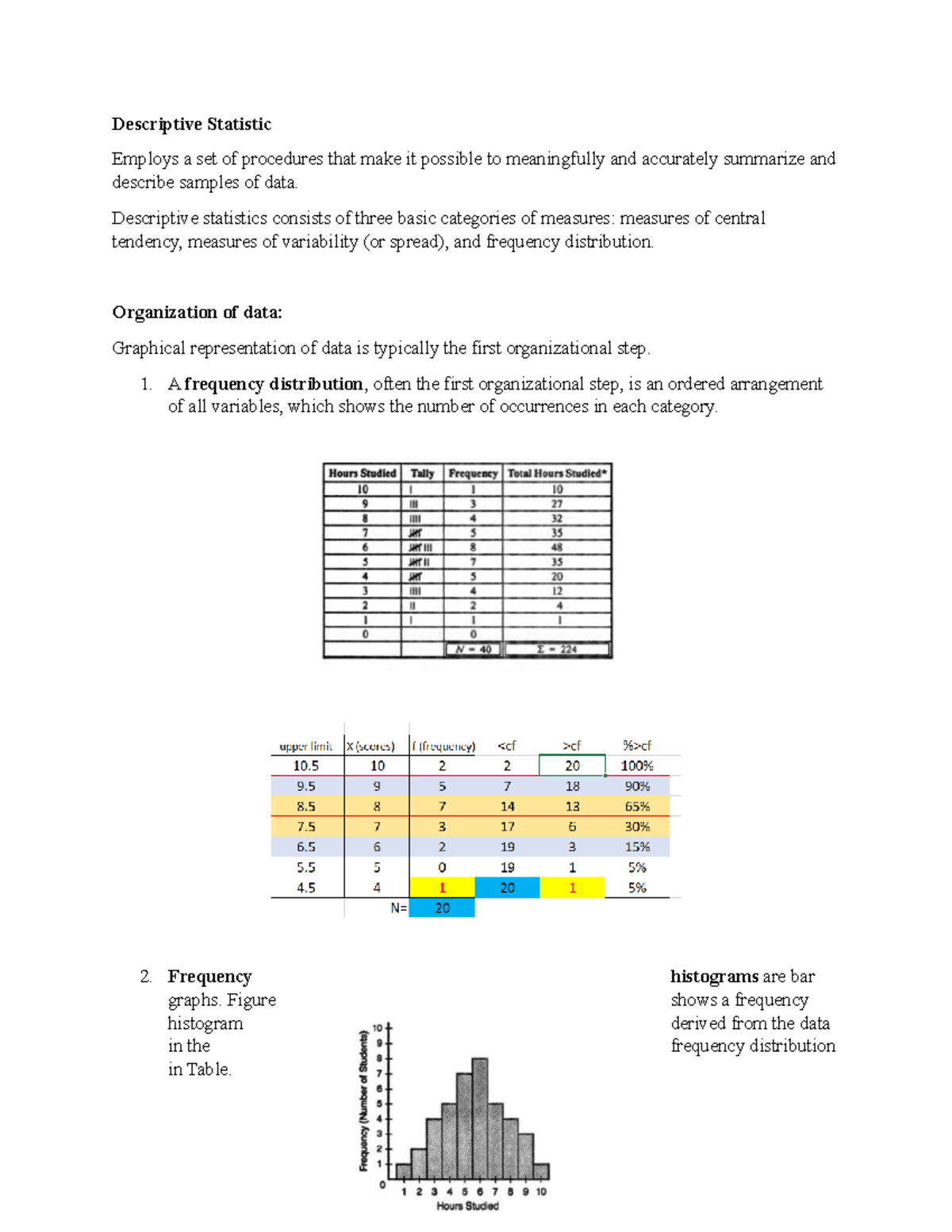 Descriptive Statistic - Descriptive Statistic Employs a set of ...