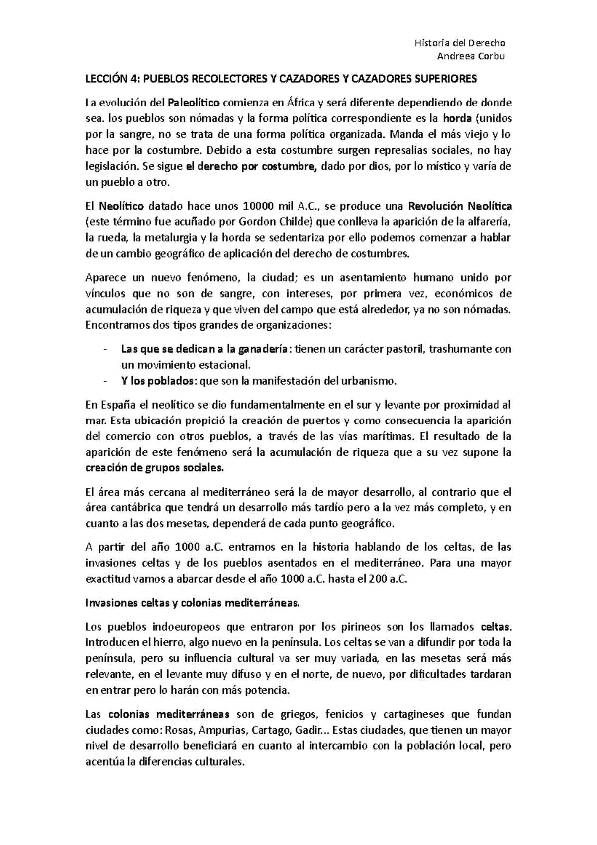 Lección 4. PUEBLOS RECOLECTORES Y CAZADORES SUPERIORES - Historia del ...