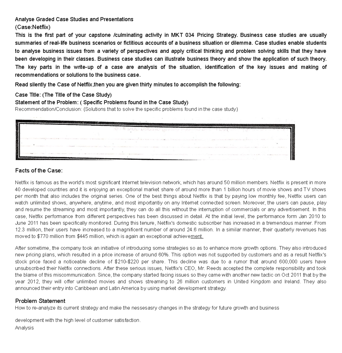 Practice Case Study - Analyse Graded Case Studies and Presentations ...