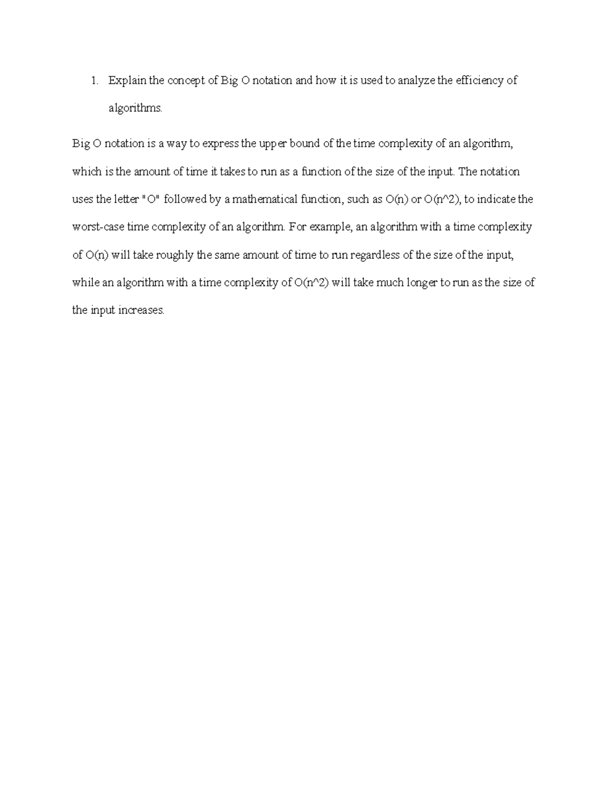 Big O notation - Computer science big O notatio assignment - Explain ...