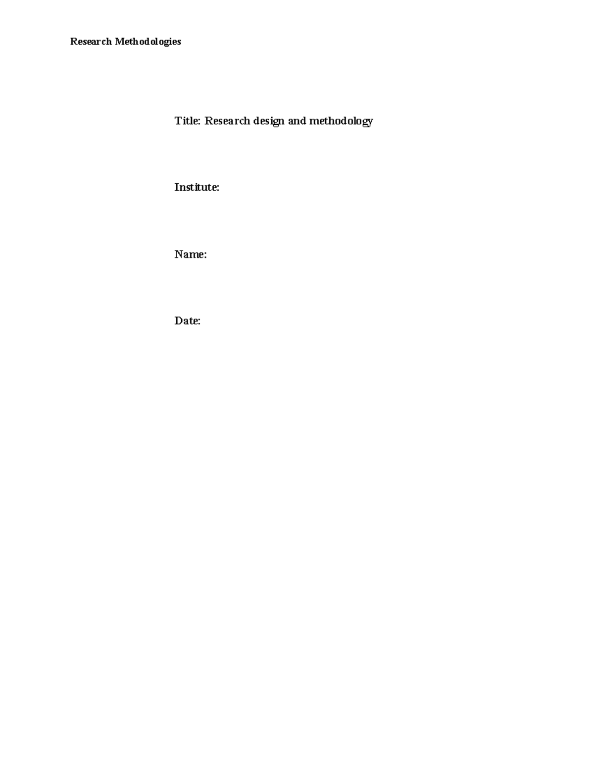 223374 58966 30 Doctoral R - Research Methodologies Title: Research ...