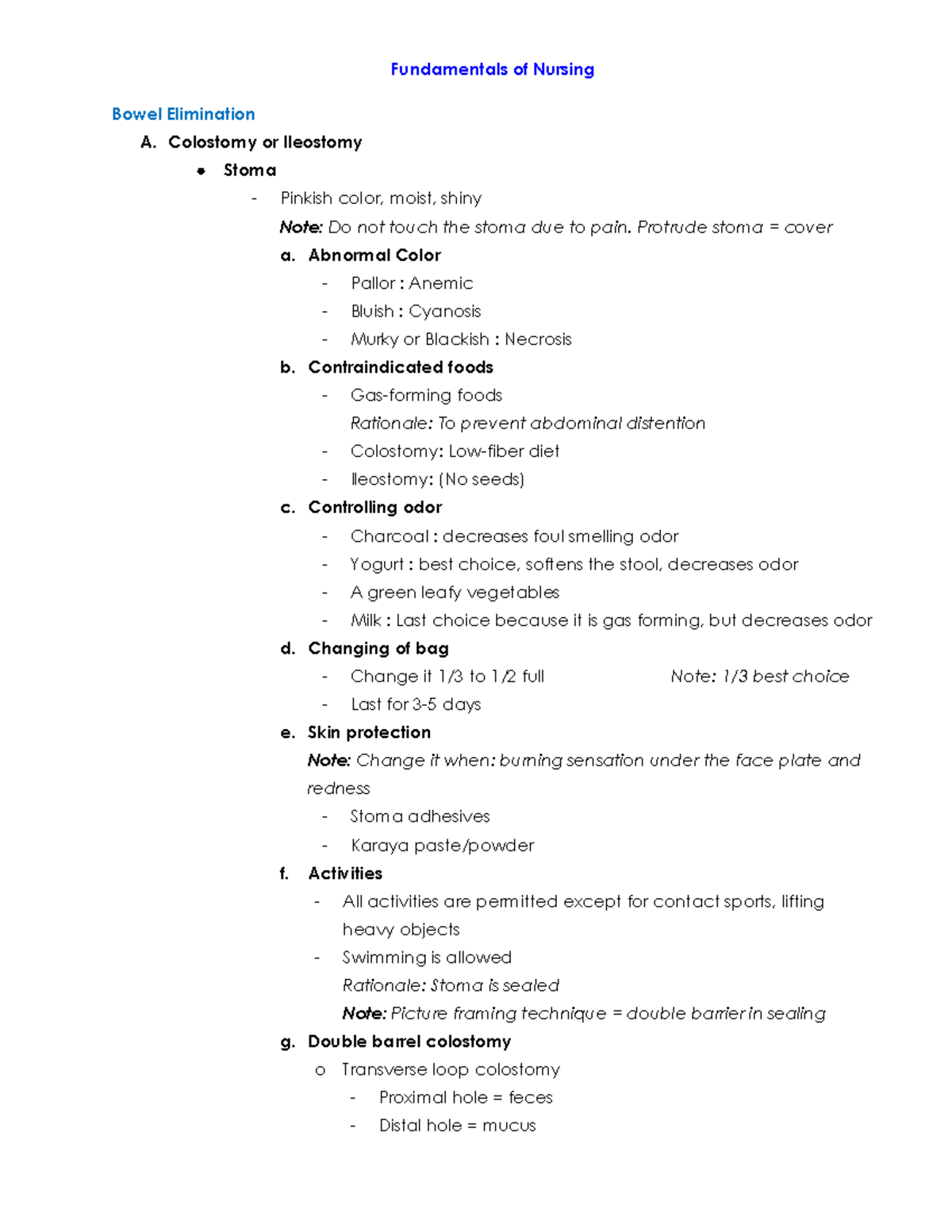 Fundamentals Part4 - Fundamentals of Nursing Bowel Elimination A ...