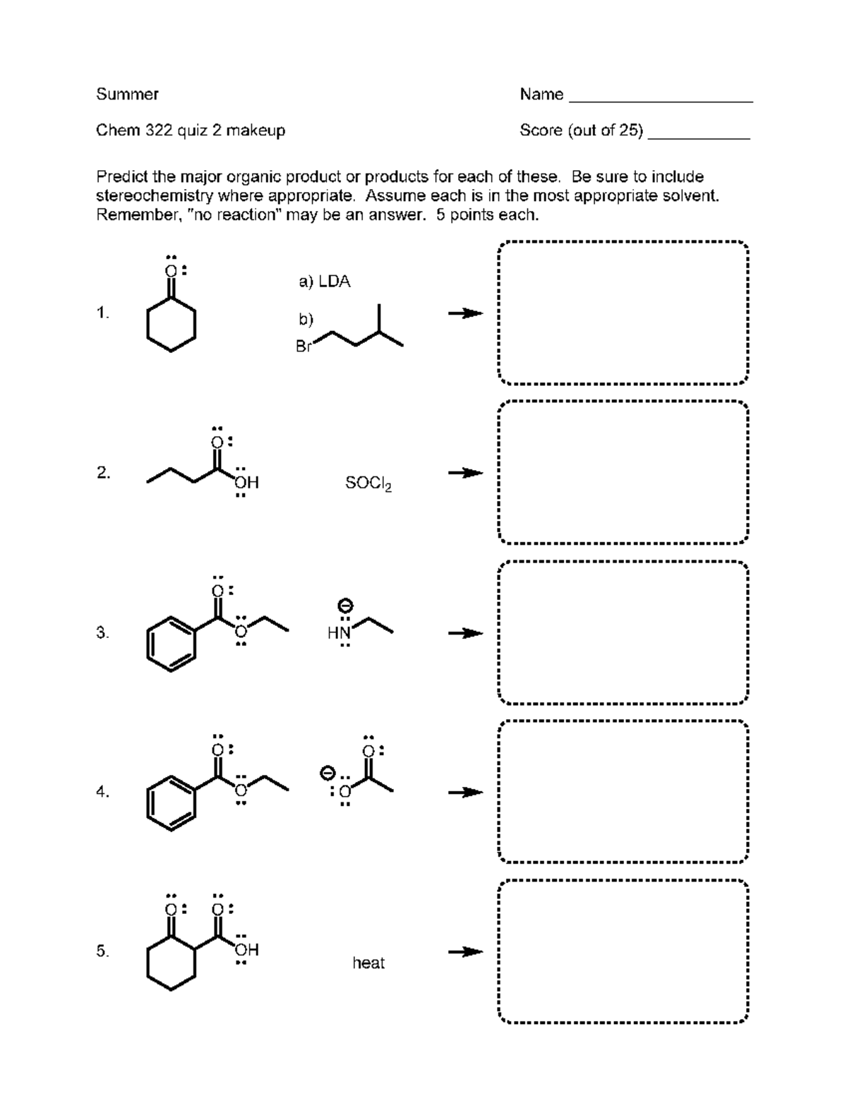 Chem 322 summer quiz 2 - prof.irwin - CHEM 636 - Studocu