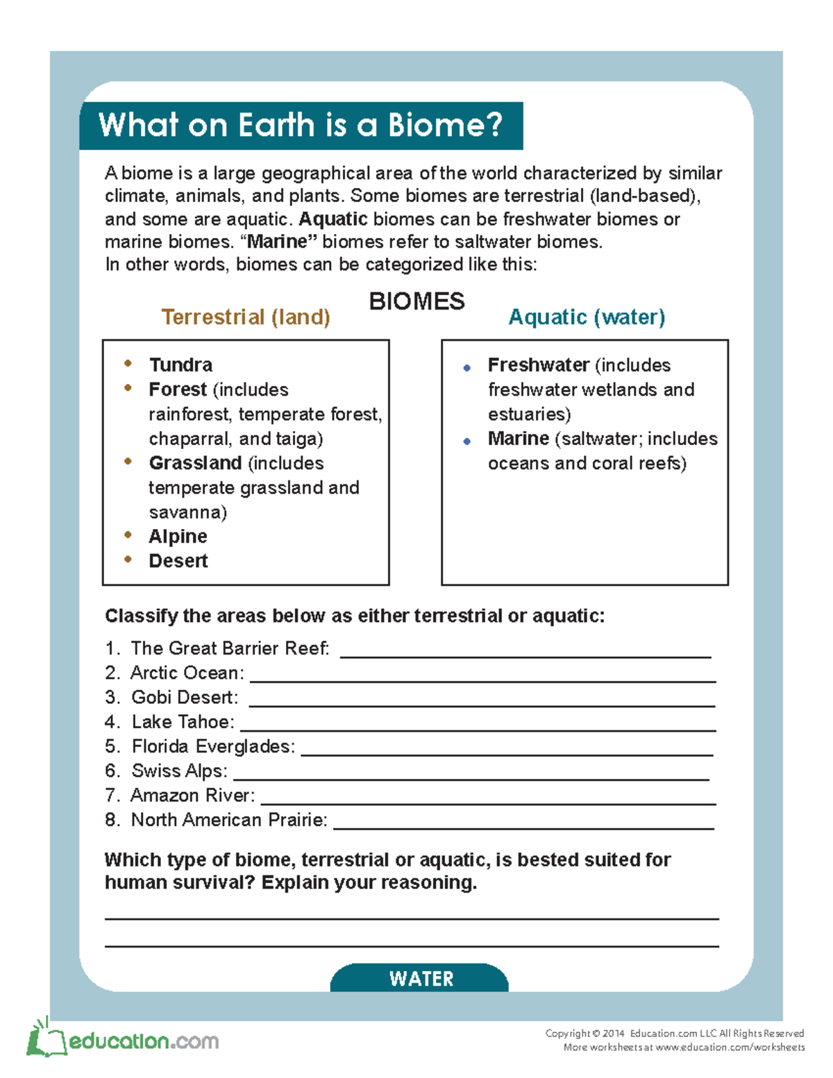 What is a biome - notes - Copyright © 2014 Education LLC All Rights ...