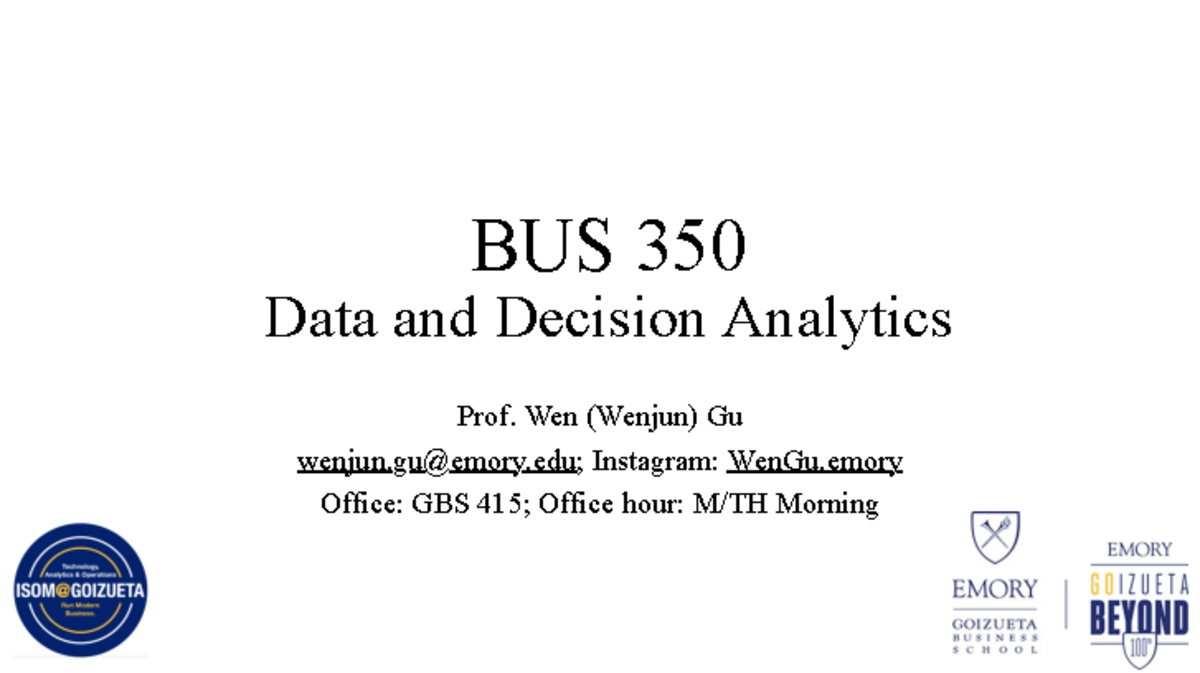 BUS350 M3: Compare Results for style - BUS 350 Data and Decision ...