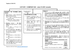 Format Computation of Company Tax Format Computation of Company Tax ...
