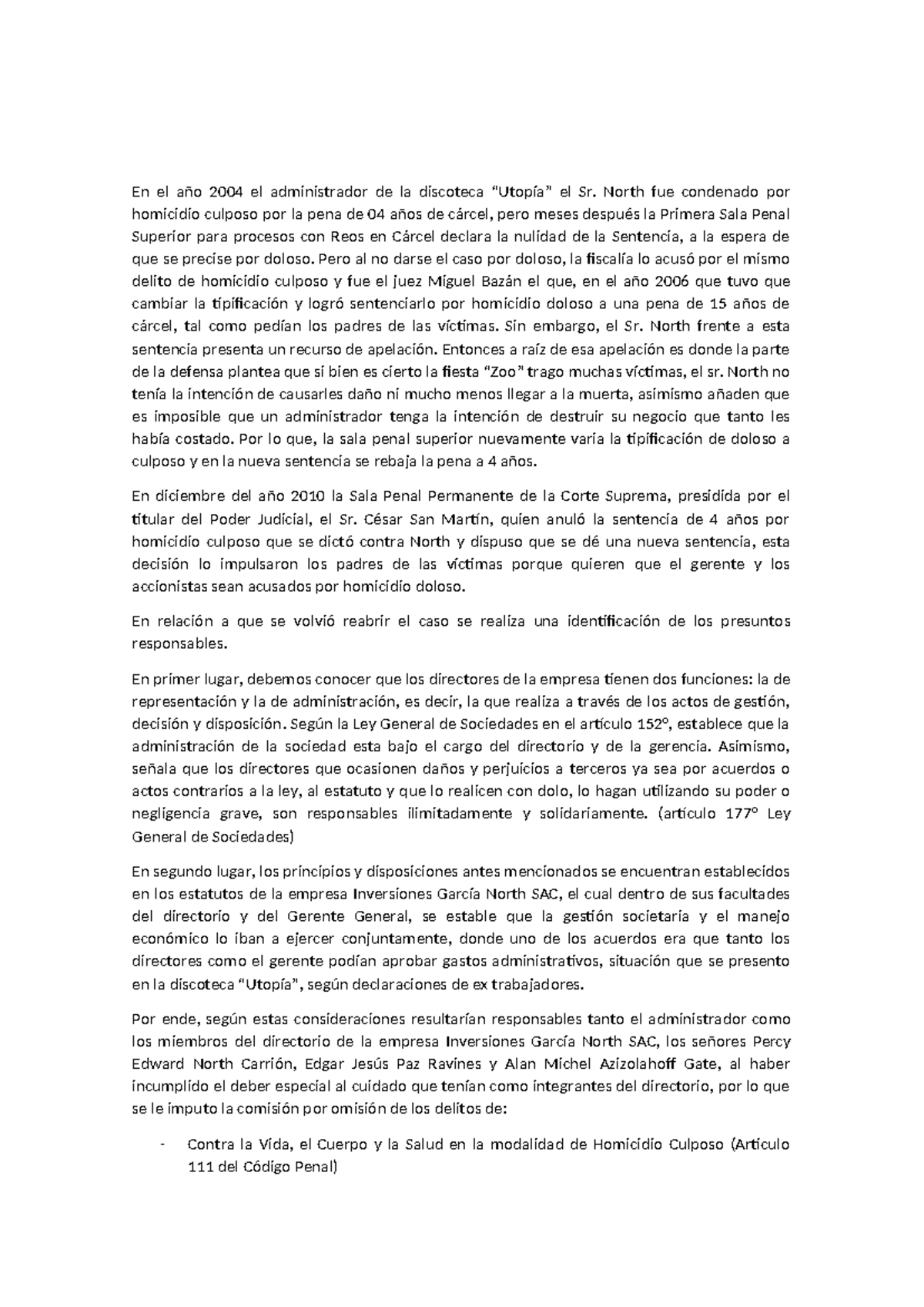 Analiss DEL CASO Utopia - En el año 2004 el administrador de la ...
