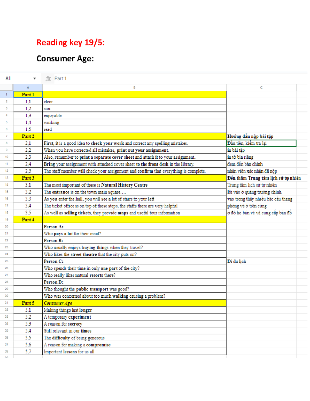 Reading-key-19TH5 - Summary Thực tập nghề nghiệp - Reading key 19/5 ...