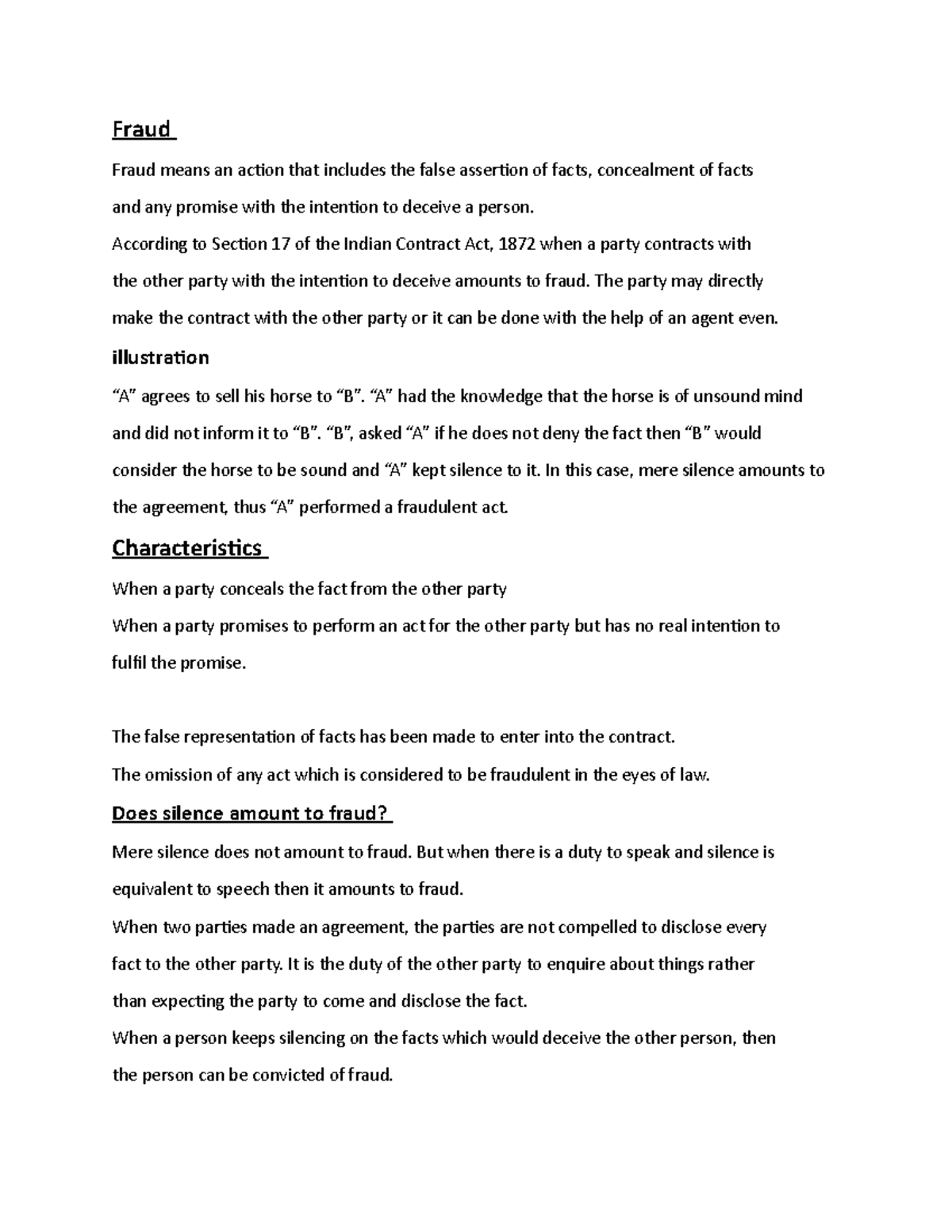 Fraud - Contract Act - Fraud Fraud means an action that includes the ...