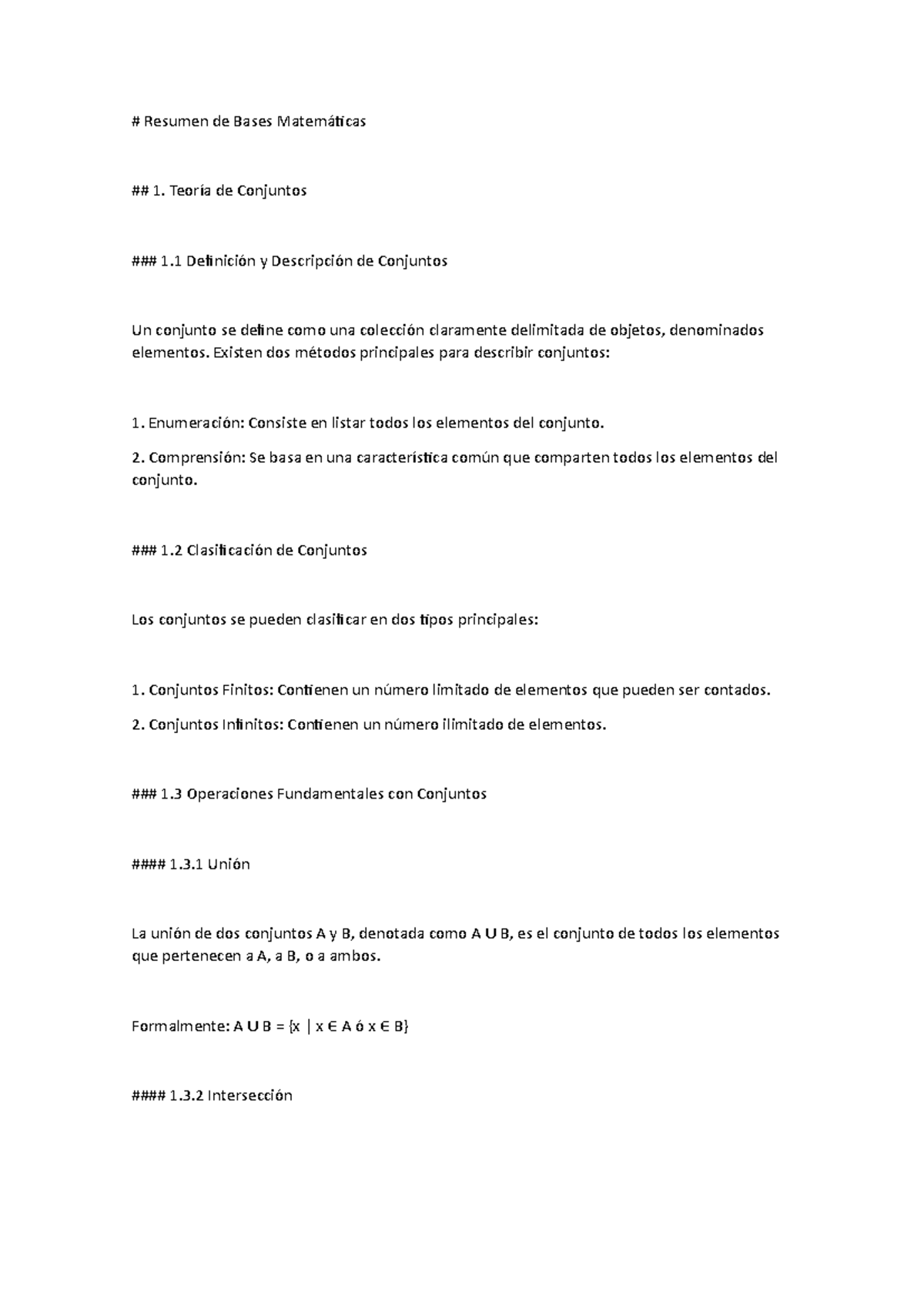 Resumen de Bases Matemáticas - Resumen de Bases Matemá cas 1. Teoría de ...