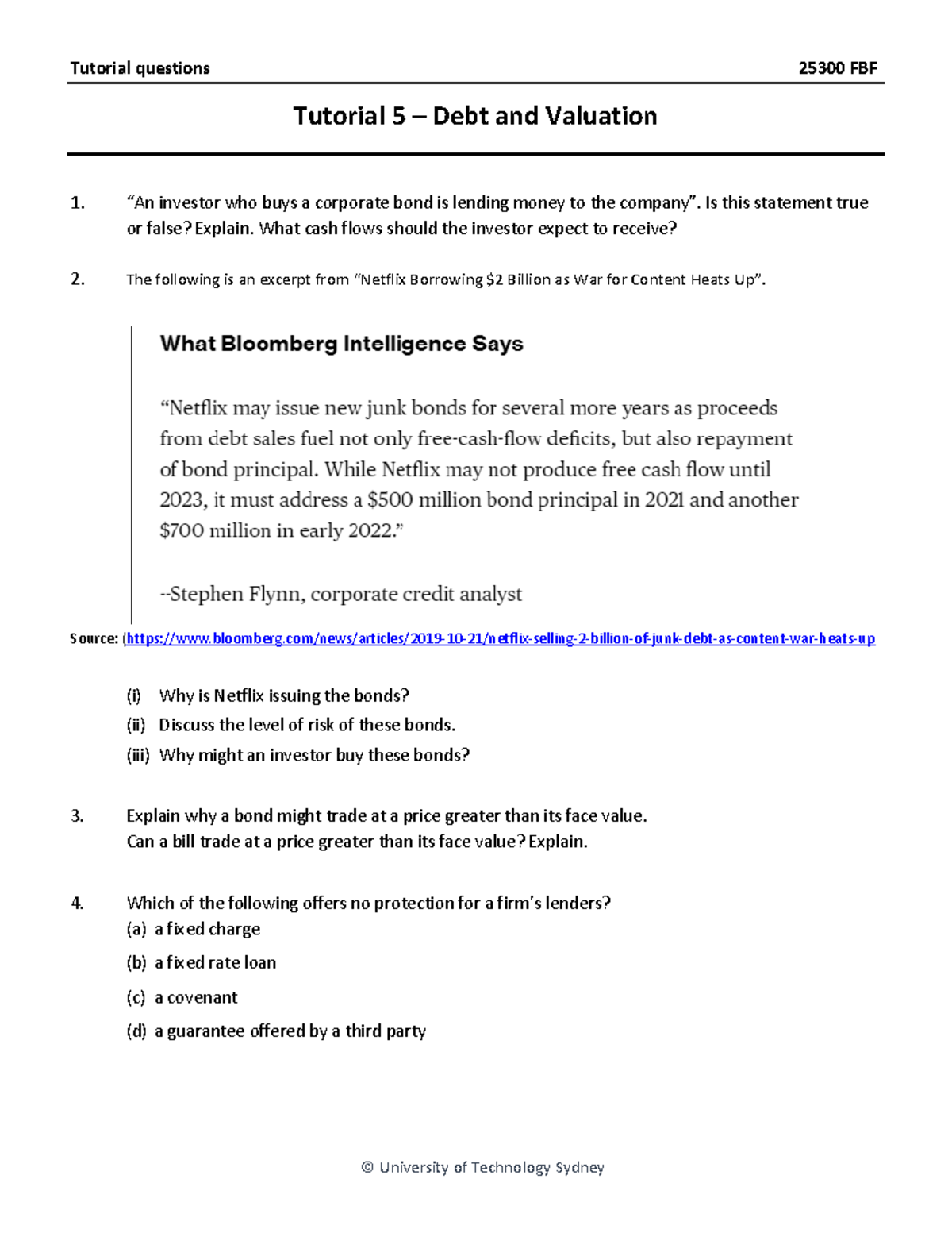ICQ5 - Tut 5 work - © University of Technology Sydney Tutorial ...