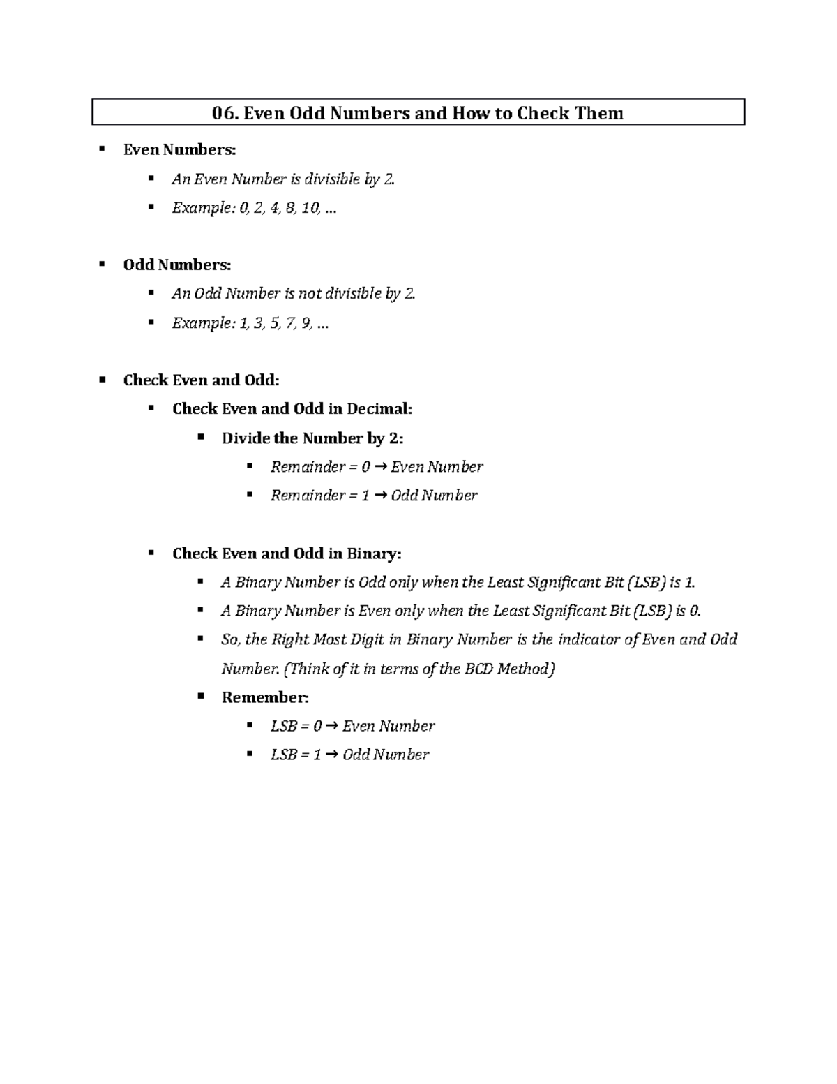 06. Even Odd Number and How to Check Them - 06. Even Odd Numbers and ...