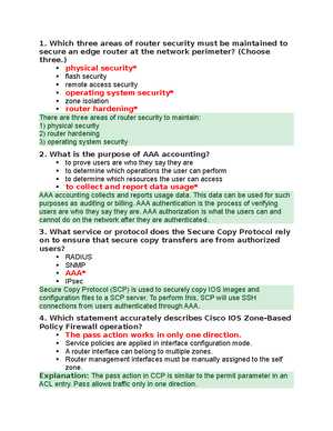 Ccnav 2module 1 Part 2 answers - Refer to the exhibit. A technician is programming switch SW3 to ...