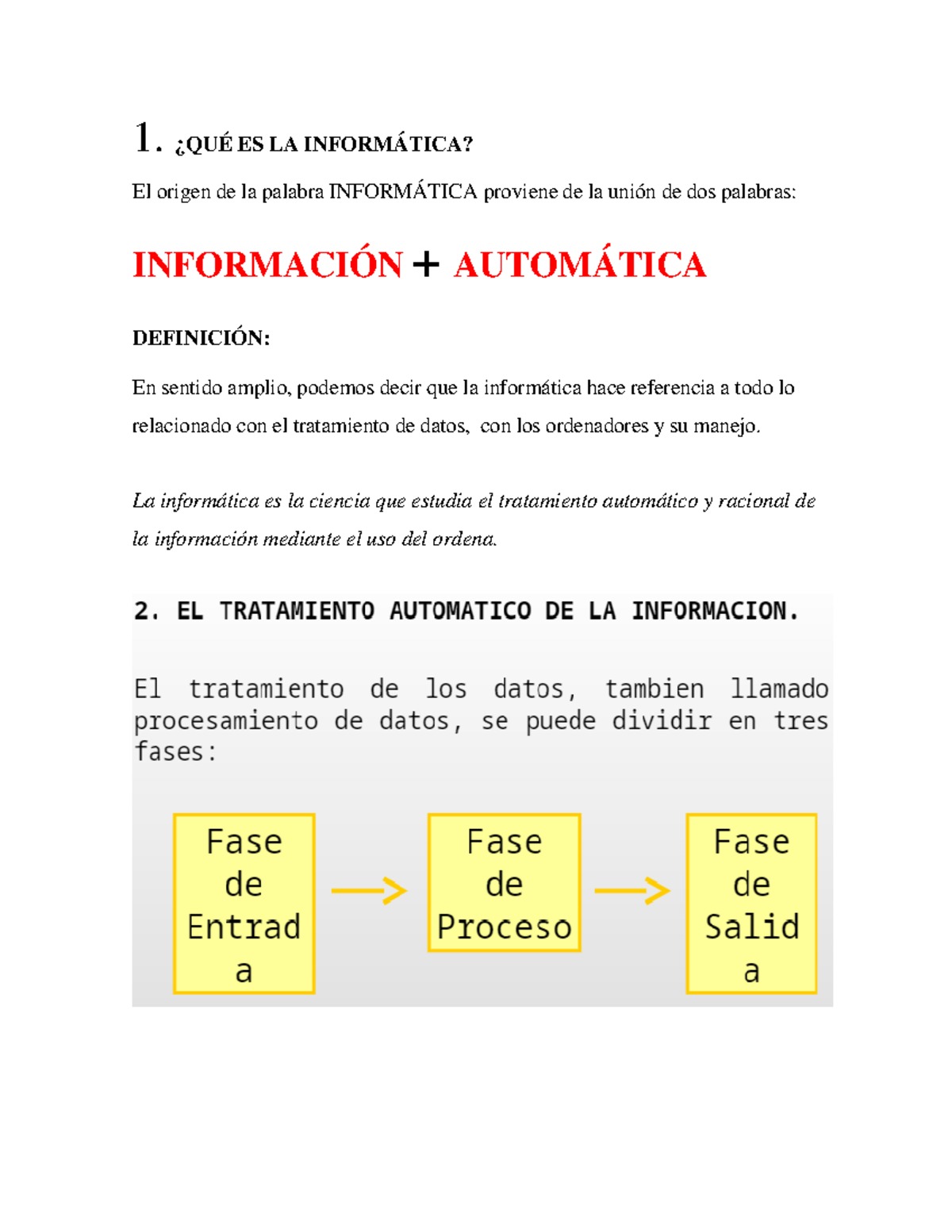Cap 1 Informatica Juidica - 1. ¿QUÉ ES LA INFORMÁTICA? El origen de la ...