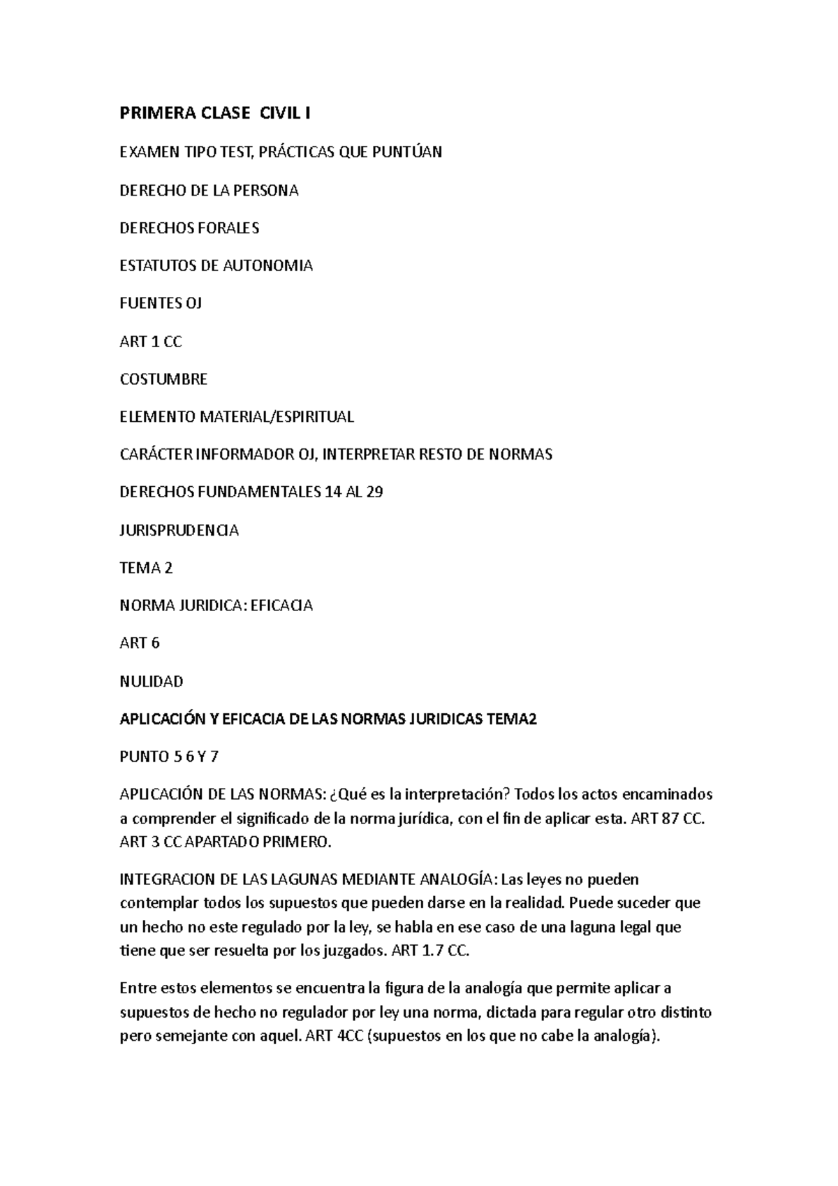 Primera Clase Civil I - PRIMERA CLASE CIVIL I EXAMEN TIPO TEST ...