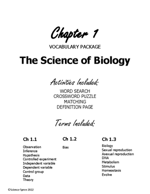 Bio 101 notes - BIOL 101 - Studocu