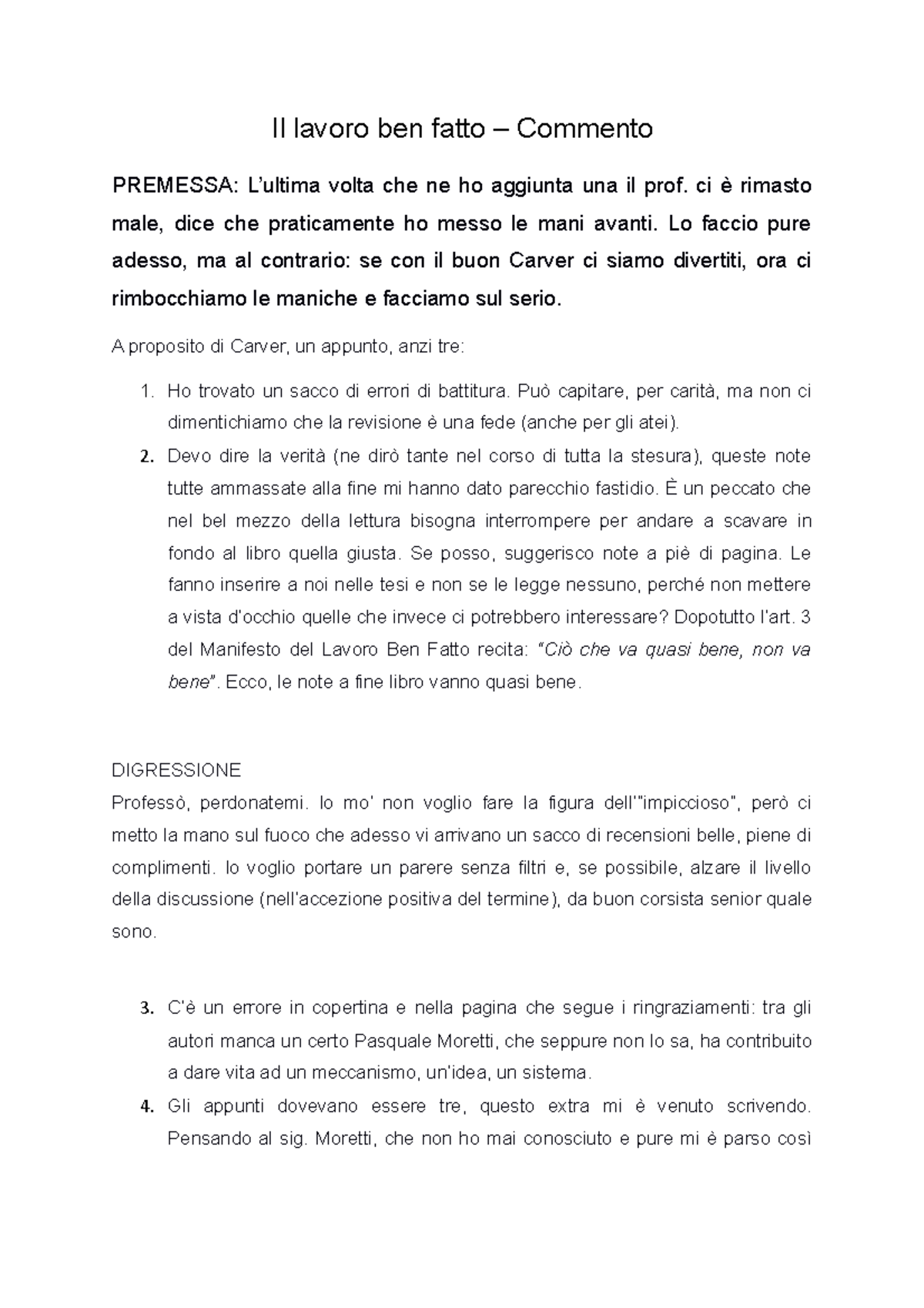 Il lavoro ben fatto (Moretti) - Commento - Il lavoro ben fatto ...