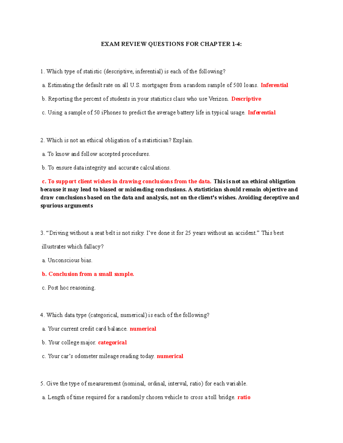 SB EXAM Review EX Chapter 1 4 EXAM REVIEW QUESTIONS FOR CHAPTER 1 4 sb-exam-review-ex-chapter-1-4-exam-review-questions-for-chapter-1-4