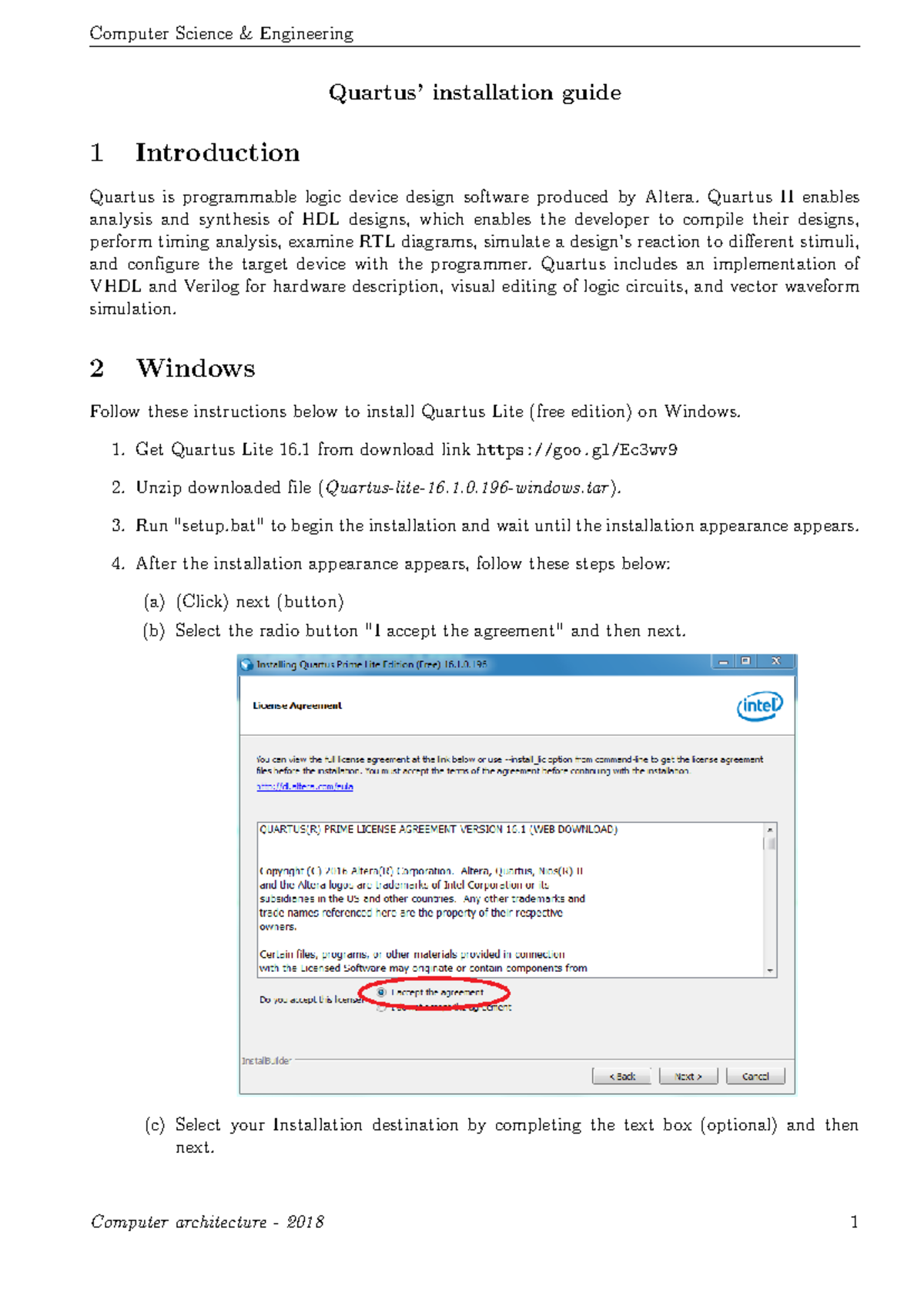 Quartus-Install-Guide - Quartus’ installation guide 1 Introduction Quartus is programmable logic ...