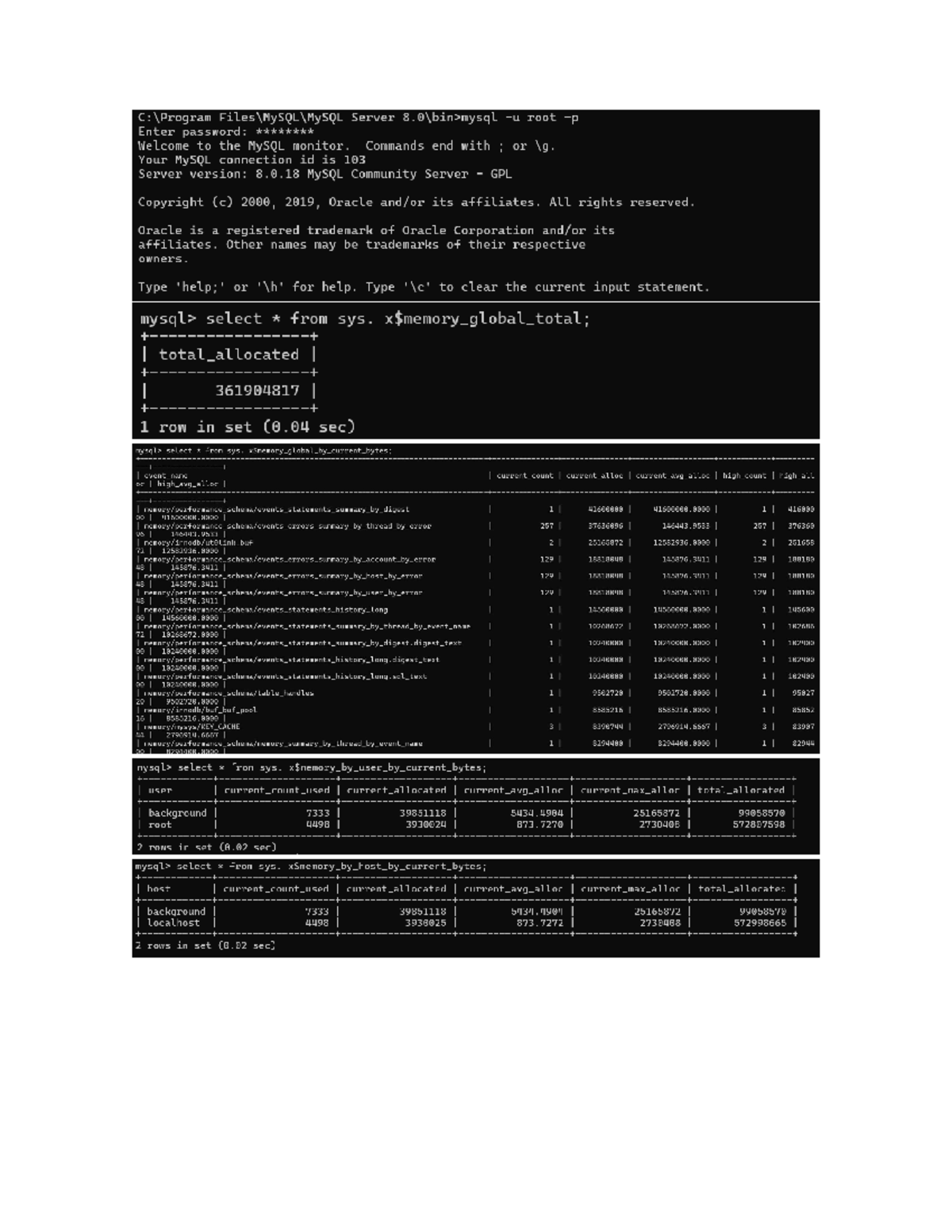 Reto5 120226 - Reto - C: Server root Enter password Welcome to the MySQL monitor. Commands end ...