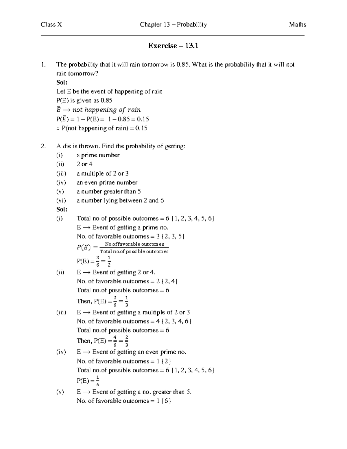 Chapter 13 Probability - - Studocu