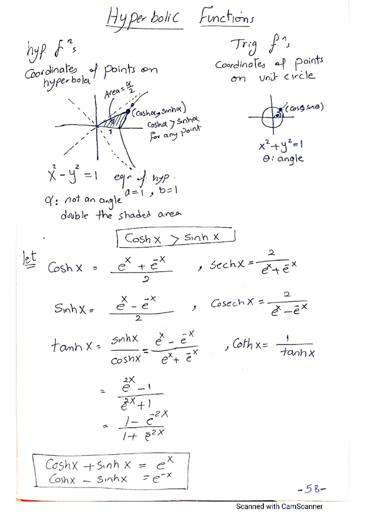 Lecture 7 - Hyberbolic Functions - Engineering Mathematics - Studocu
