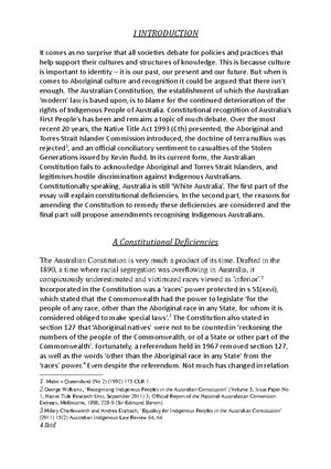 Aboriginal Law Notes - 10/4/ Jordan Reynolds S Indigenous Law LLW Table ...