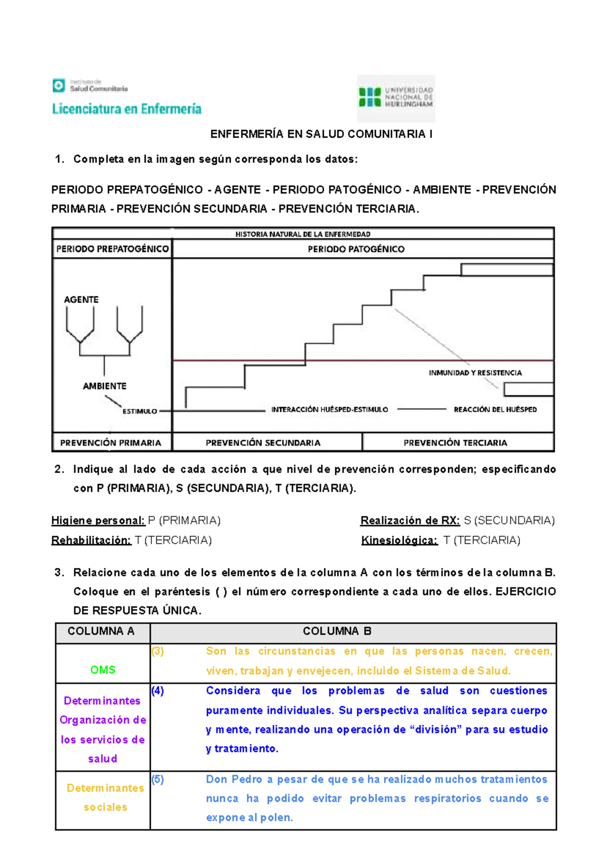 Guia N° 2 - Practica - Periodo prepatogénico y patogénico de la ...