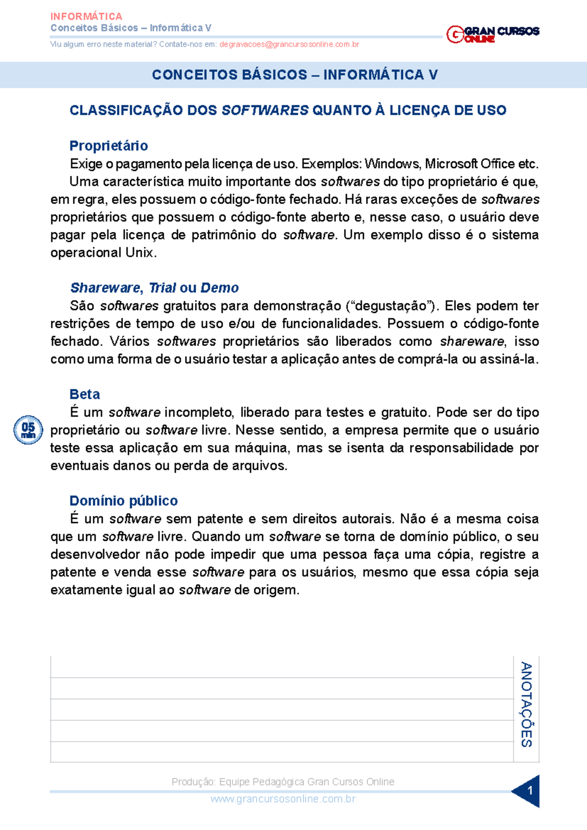 Aula 5 - Aula - Conceitos Básicos – Informática V Viu algum erro neste ...