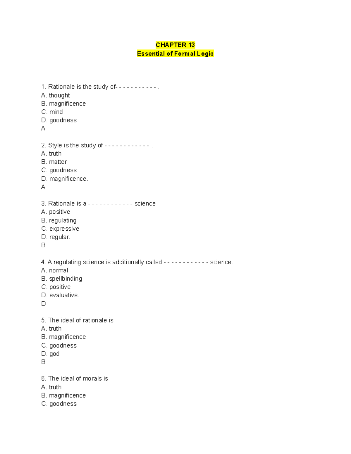 Chapter 13 Essential of Formal Logic - CHAPTER 13 Essential of Formal ...