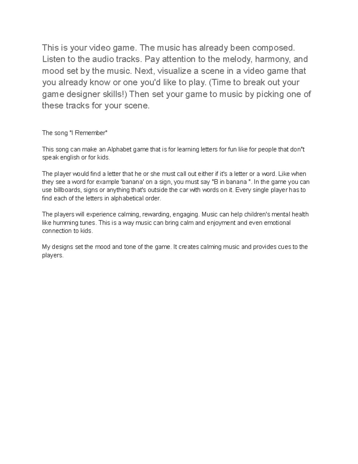 03.02 Music and Media - This is your video game. The music has already ...