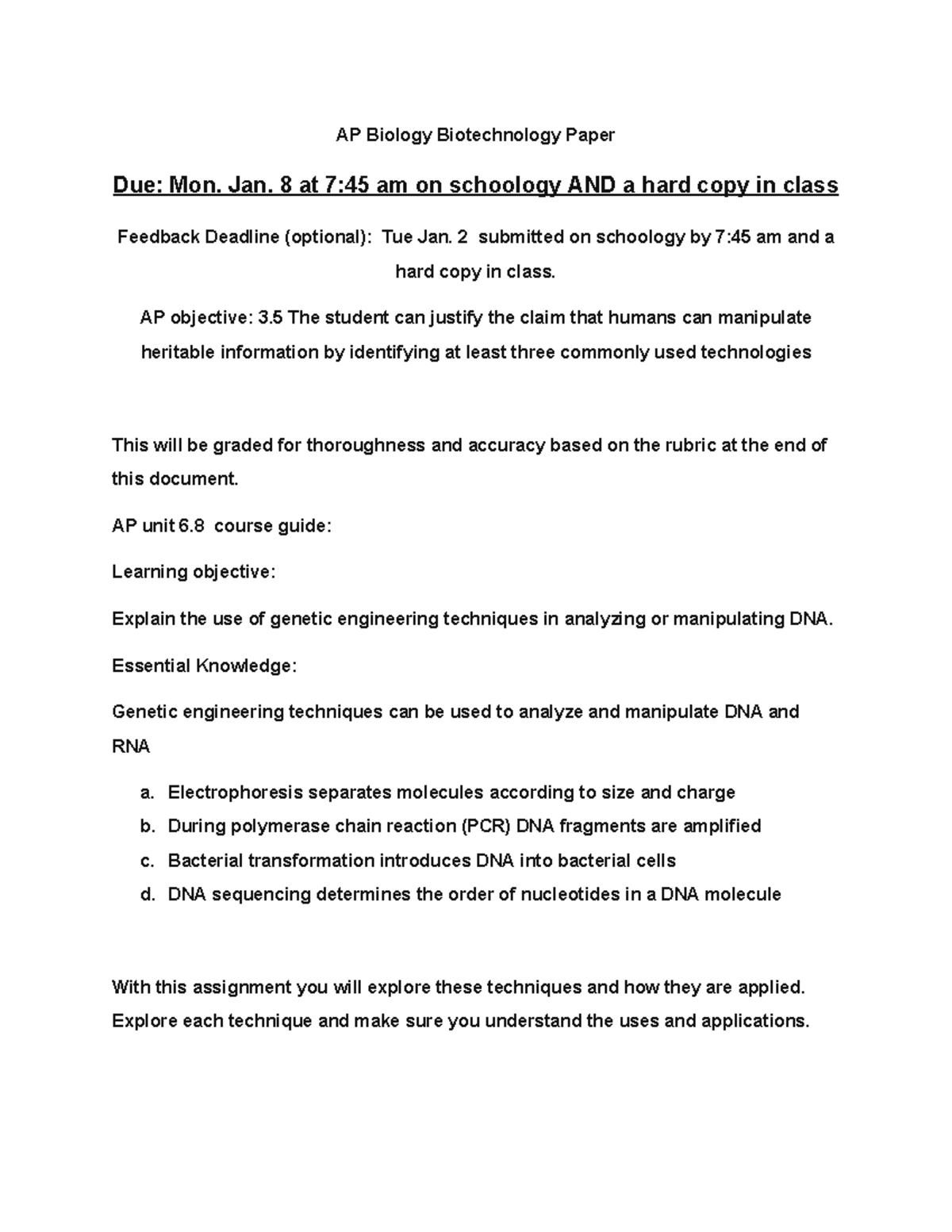 AP+Biology+Biotechnology+Report+2023+ - AP Biology Biotechnology Paper ...