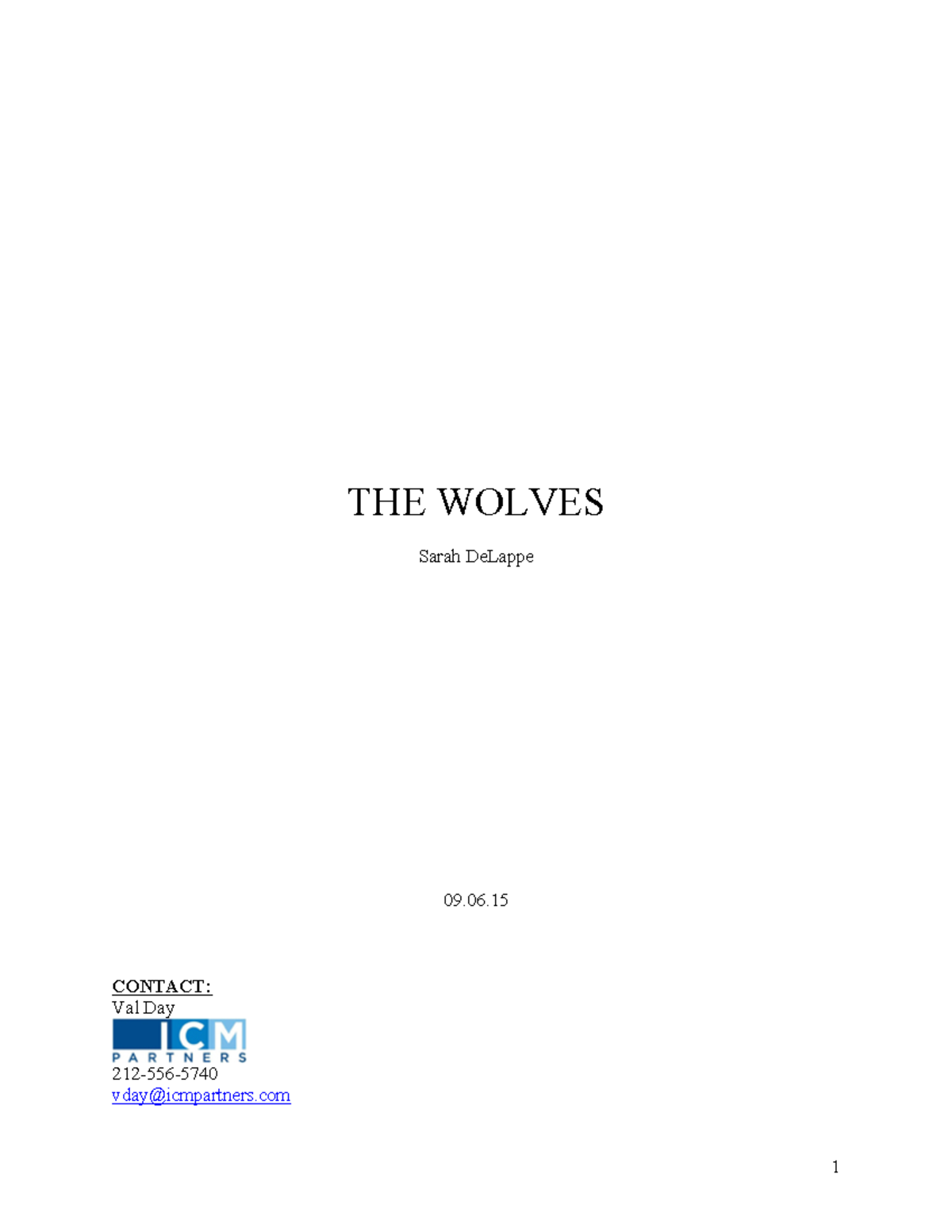 Pdfcoffee - The Wolves script - THE WOLVES Sarah DeLappe 0 9. CONTACT ...