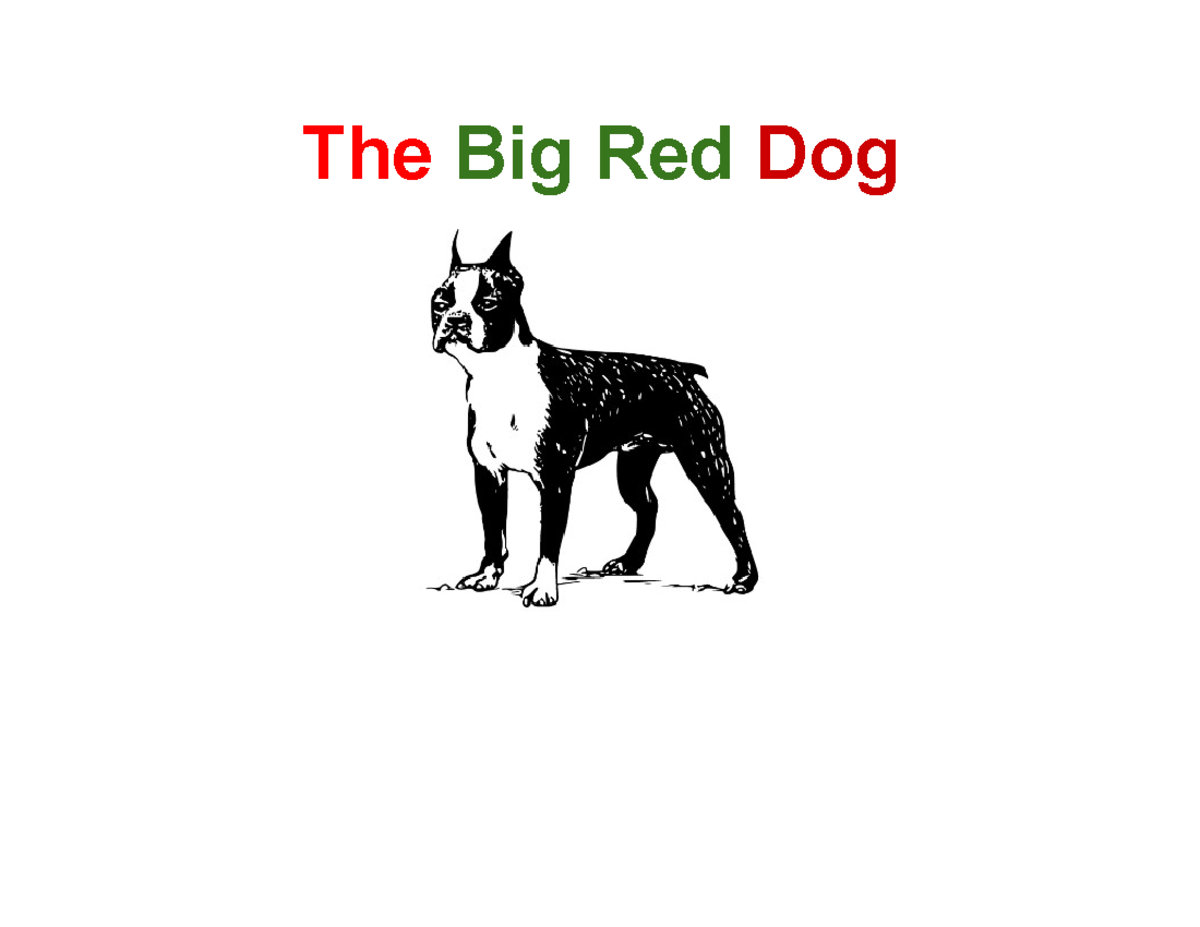 Picture Book (titled ‘’The Big Red Dog’’) Unfinished - The Big Red Dog ...
