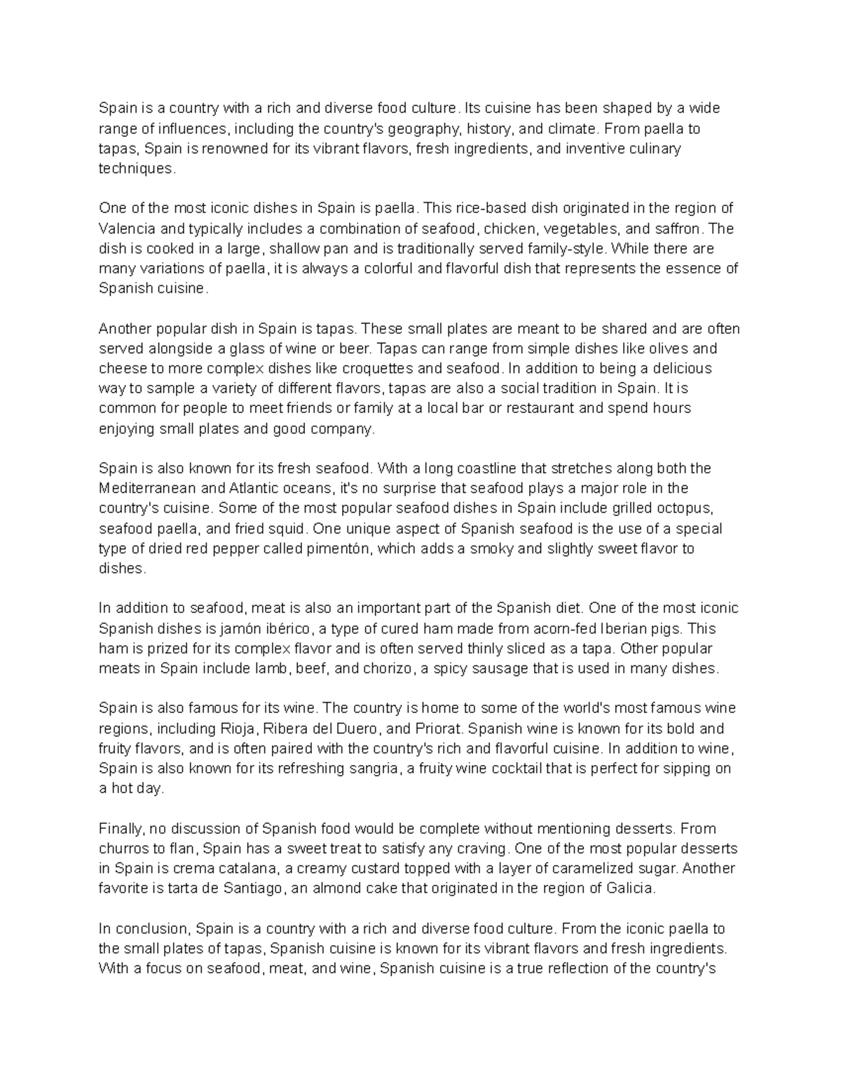 Spain Food Paellas and More - Spain is a country with a rich and ...